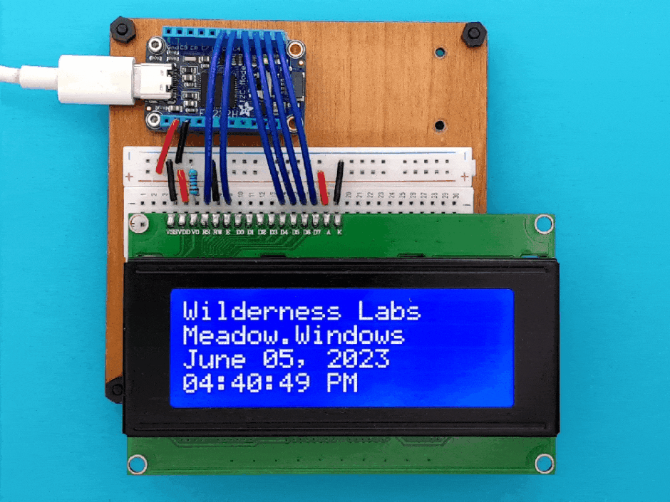 Control an LCD Display with your PC using Meadow.Windows - Hackster.io