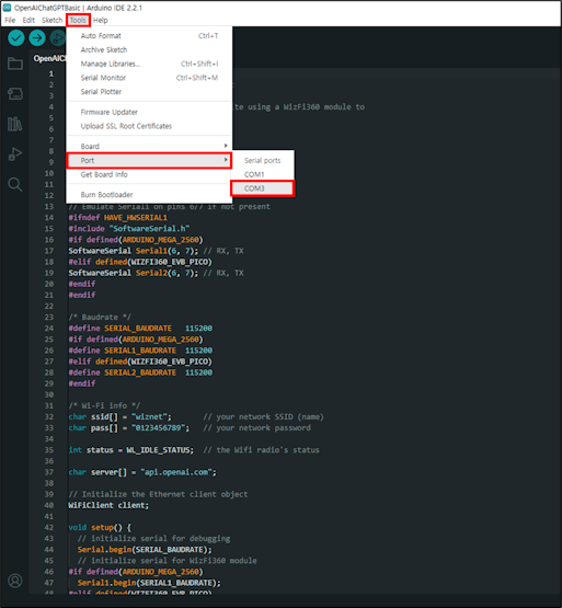 How To Use Openai Api With Wizfi360 Evb Pico In Arduino
