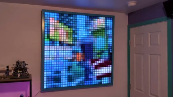 This Delightful Wall-Mounted LED Panel Displays Videos - Hackster.io