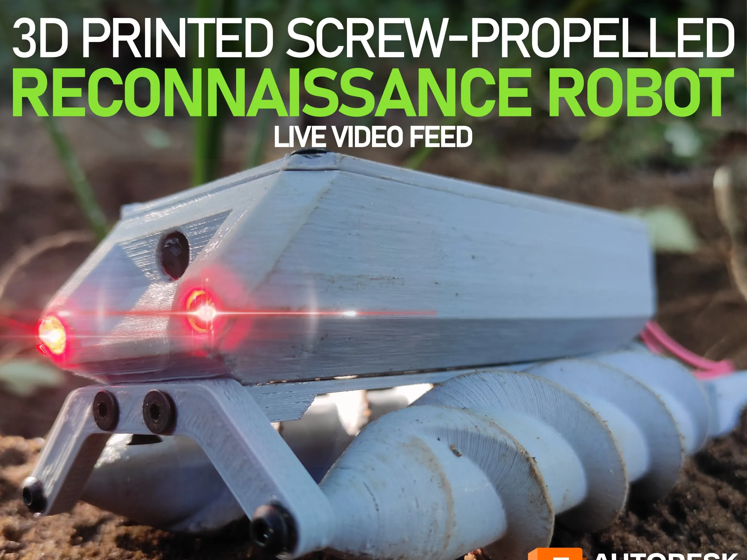 3D Printed Screw-propelled Robot With Video Feed - Hackster.io
