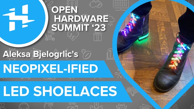 💡 Aleksa Bjelogrlic's NeoPixel LED Shoelaces // OHS '23 - Hackster.io