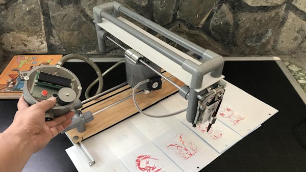 DIY CNC Pen Plotter Features PVC and Fixed Belts - Hackster.io