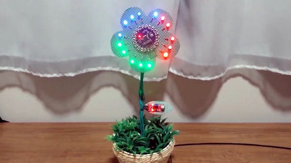Moises De Paulo Dias Arduino Compatible Flower Is An Interactive Piece