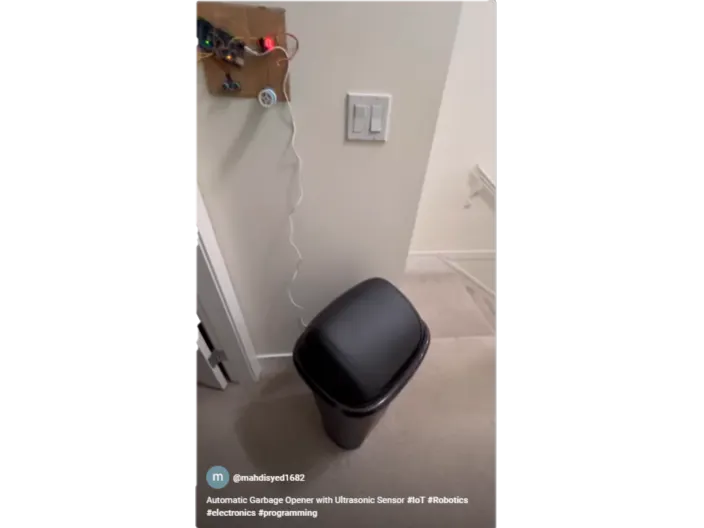 Automatic Garbage Opener with Ultrasonic Sensor - Hackster.io