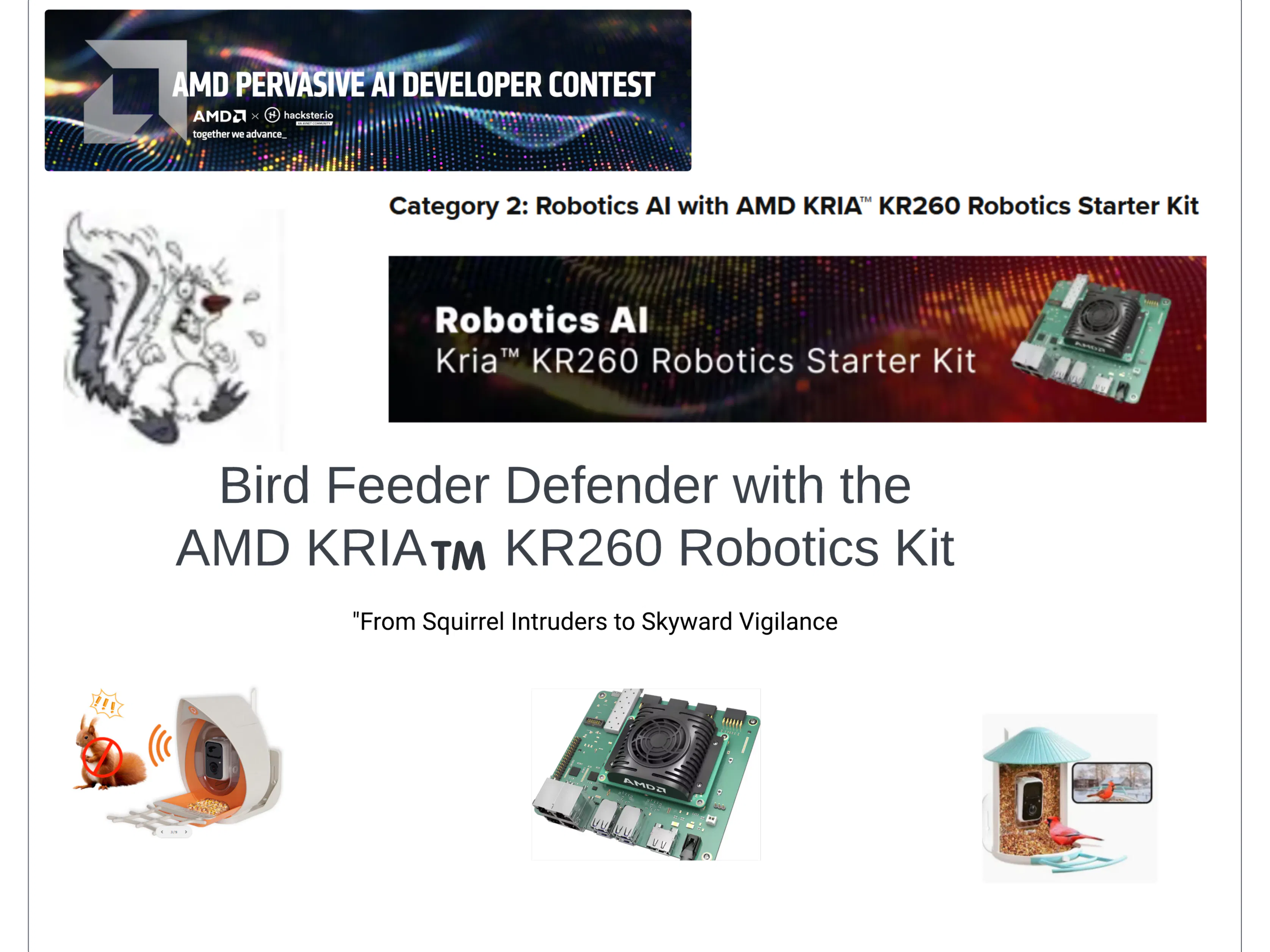 Bird Feeder Defender with the AMD KRIA™ KR260 Robotics Kit - Hackster.io