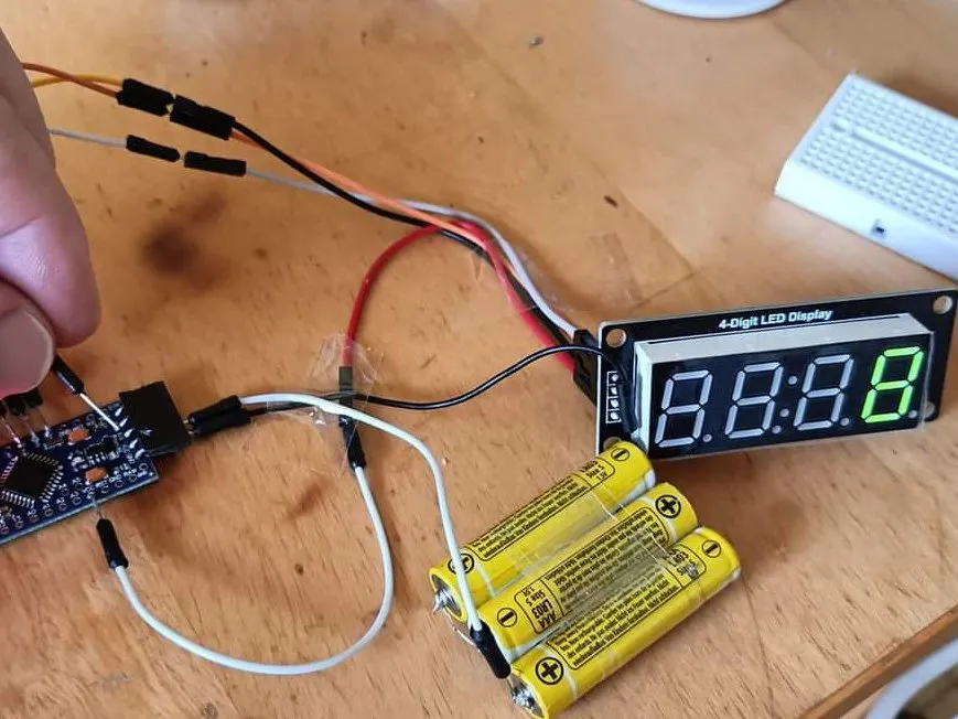 Door opening counter with LED display and Battery Standby - Hackster.io