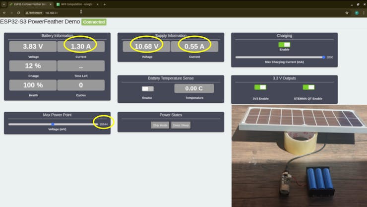 Demo #6 Setting MPP Voltage | Details | Hackaday.io
