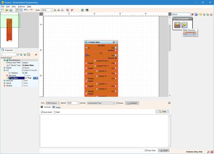 I2C Communication Between Two Arduino Boards with Visuino - Hackster.io