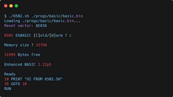 Caleb Connolly's 6502.sh Is a Fully-Functional MOS 6502 Emulator ...