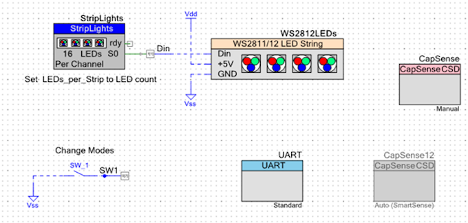 CapSense Gesture Recognition Using PSoC and WS2812 - Hackster.io