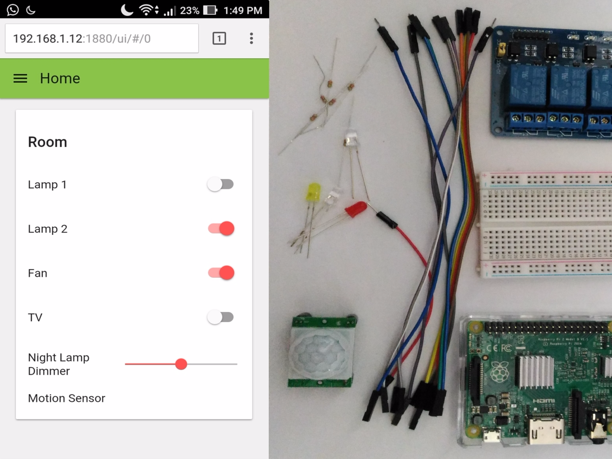 Home Automation using Raspberry Pi 2 and Node-RED - Hackster.io