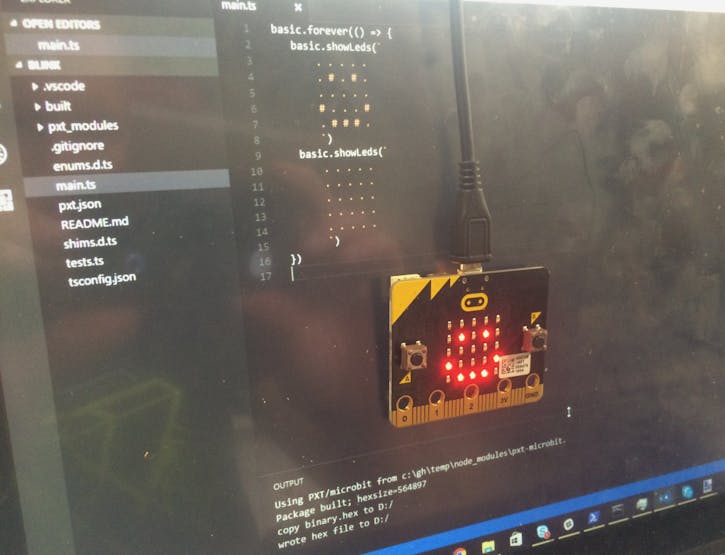 Blinking The Microbit Using Javascript Microbit Projects 3168