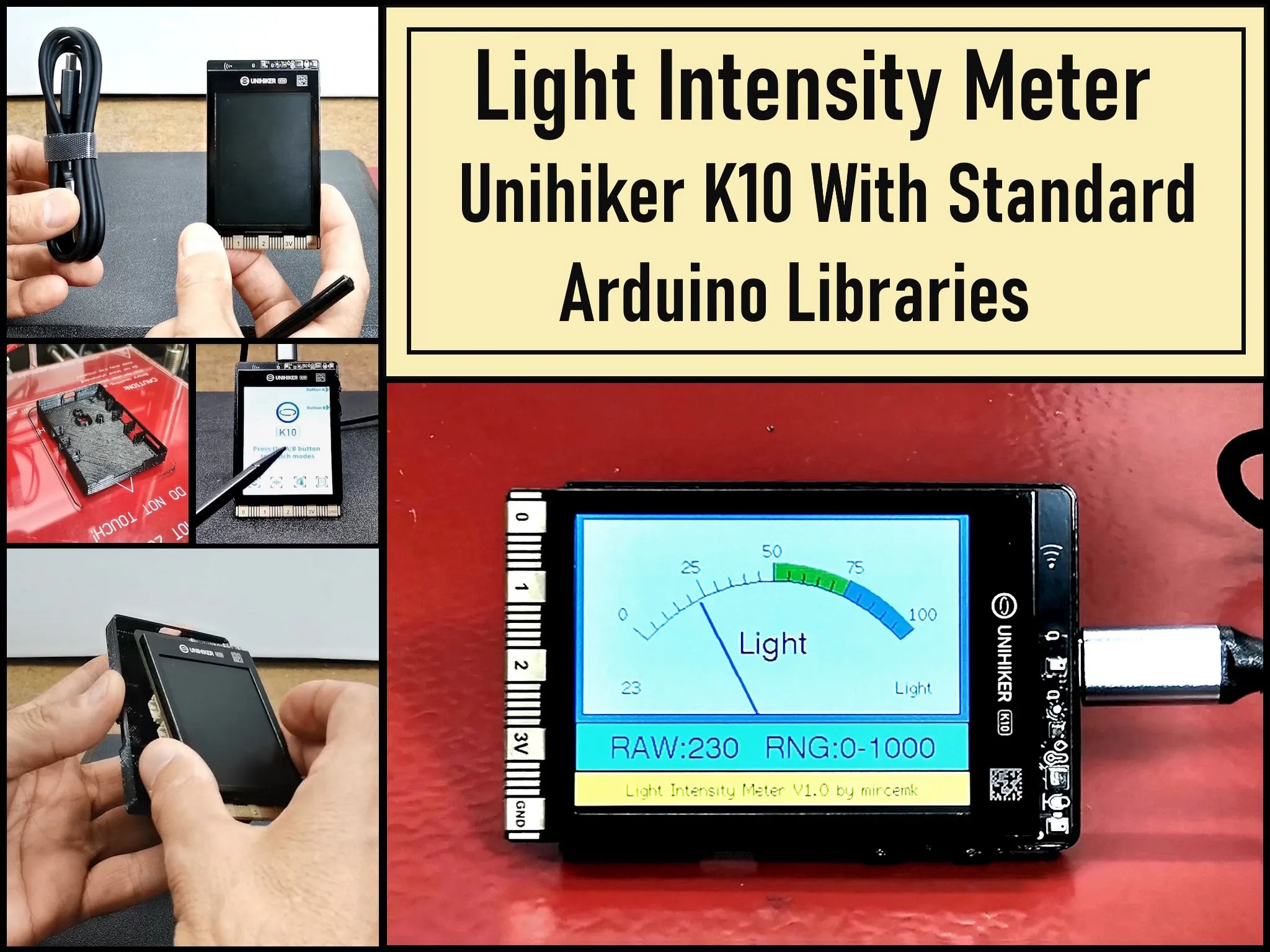 Light Meter Project - Unihiker K10 with Arduino Libraries - Hackster.io