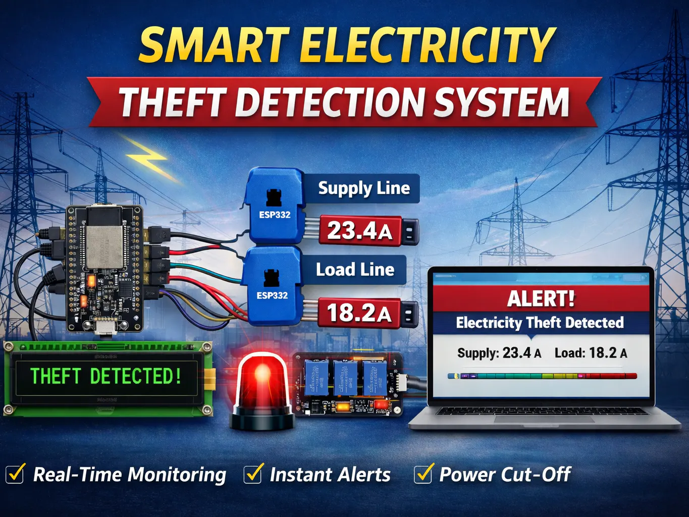 Smart Electricity Theft Detection System using IoT - Hackster.io