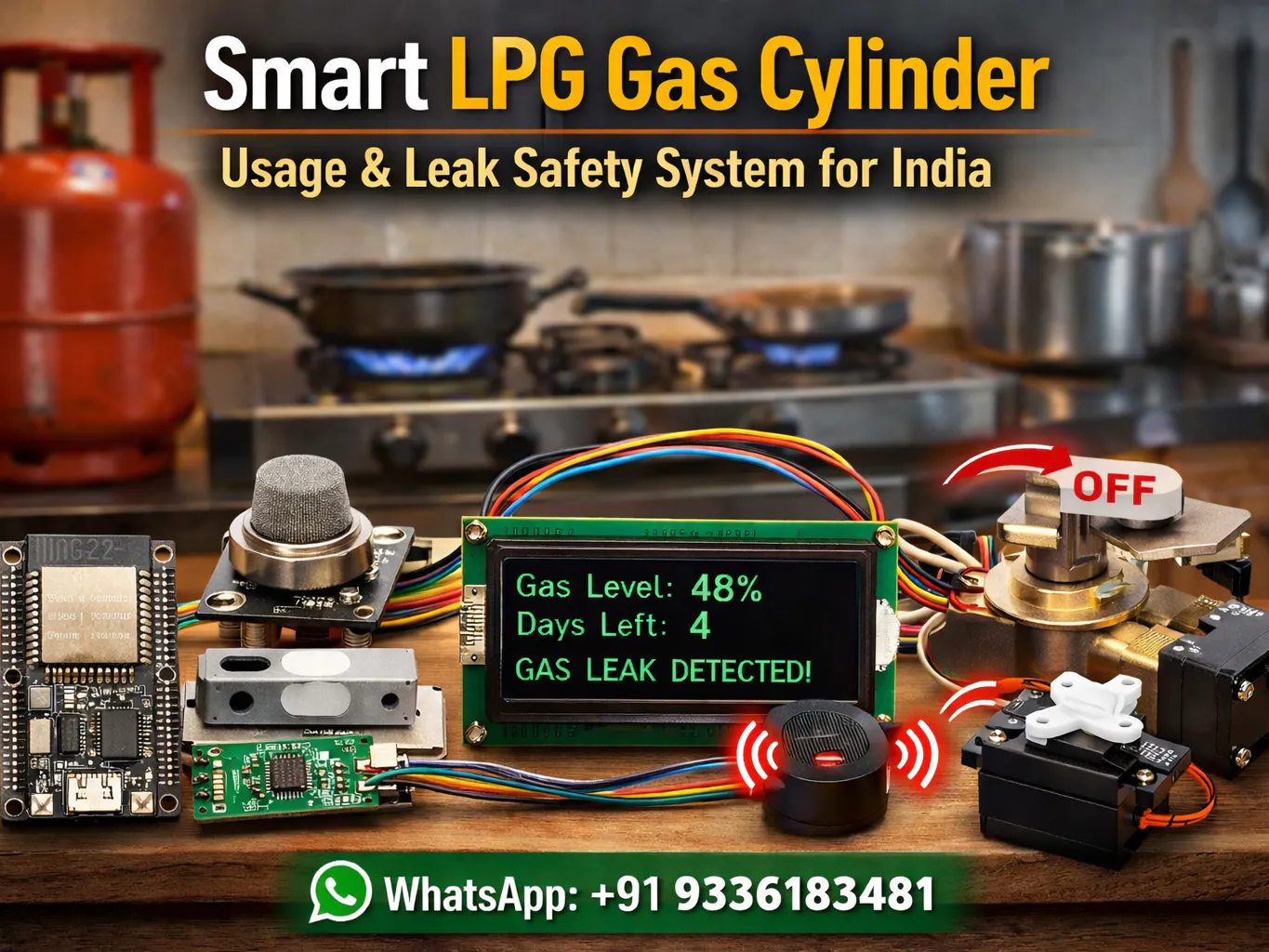 Smart LPG Gas Cylinder Usage & Leak Safety System for India - Hackster.io