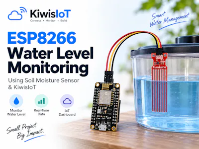 IoT Water Level Monitoring System Using ESP8266 & KiwisIoT - Hackster.io