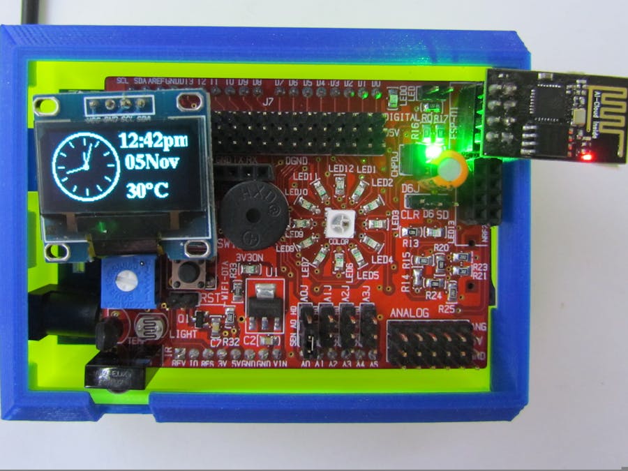 Ntp Clock Using Oled Display Arduino Project Hub