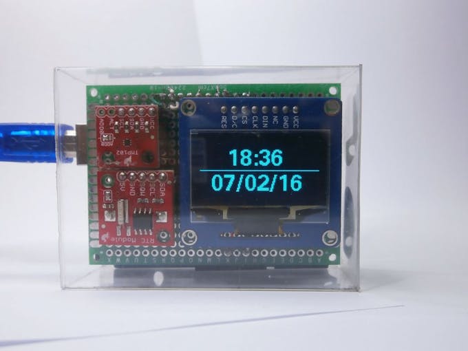Thermoclock An Opensource Arduino Uno Oled Clock Arduino Project Hub