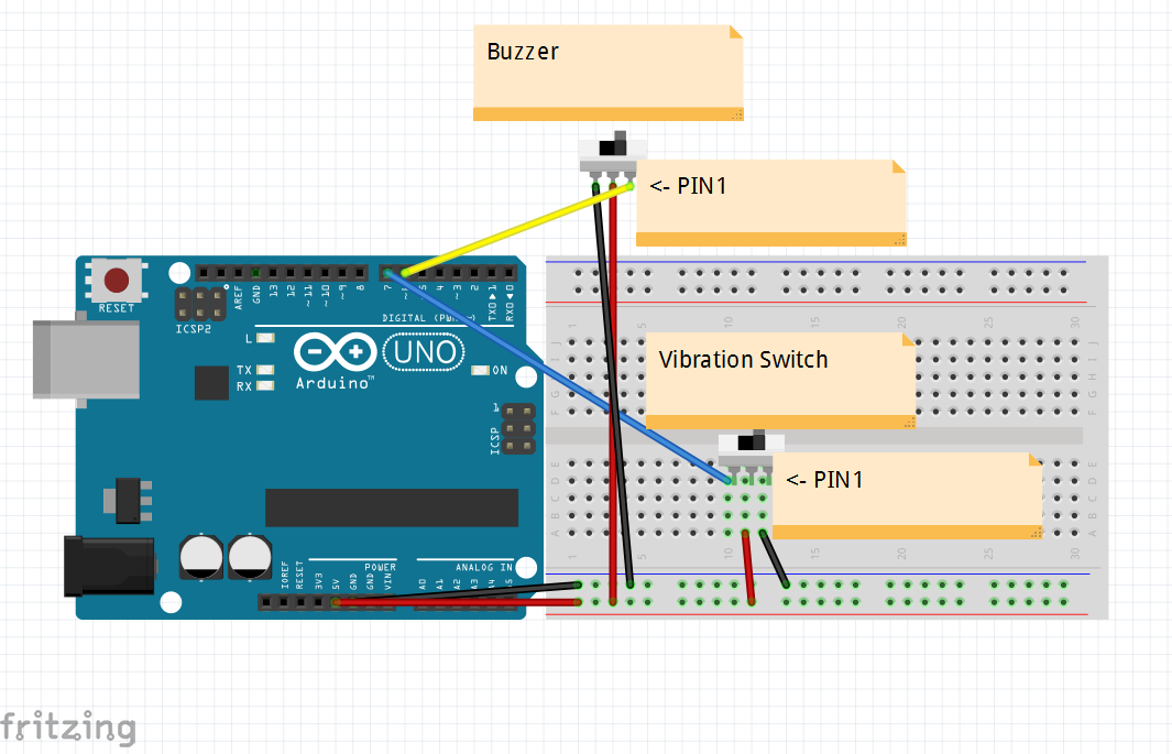 BeatBot using Arduino with Vibration Switch and Buzzer - Hackster.io
