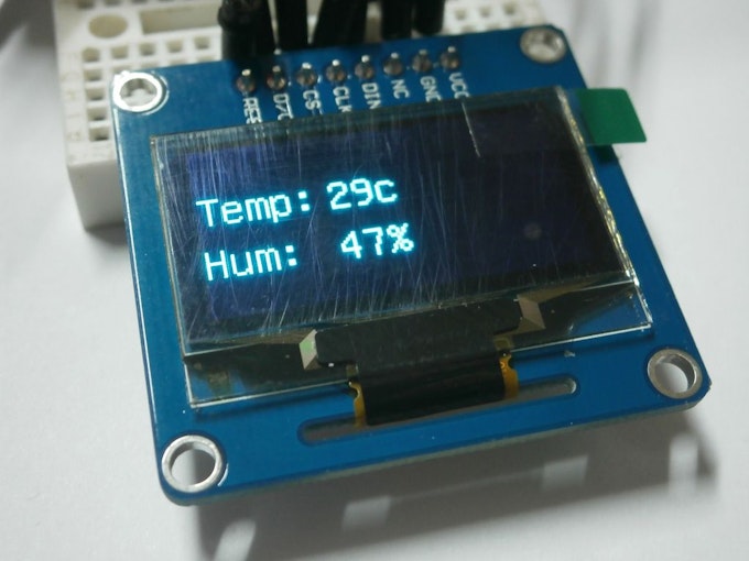 Arduino OLED Thermometer And Hygrometer With DHT11 - Arduino Project Hub