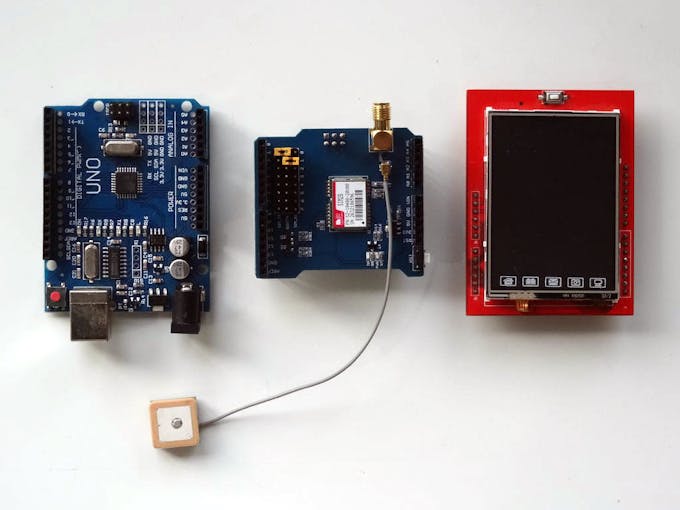 Gps Location Display With Gps And Tft Display Shields Arduino Project Hub