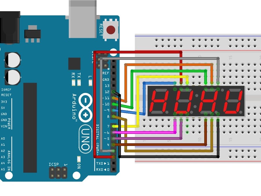 Arduino Nano Interfacing With Tm1637 4 Digit 7 Segment Display Shree Themelower