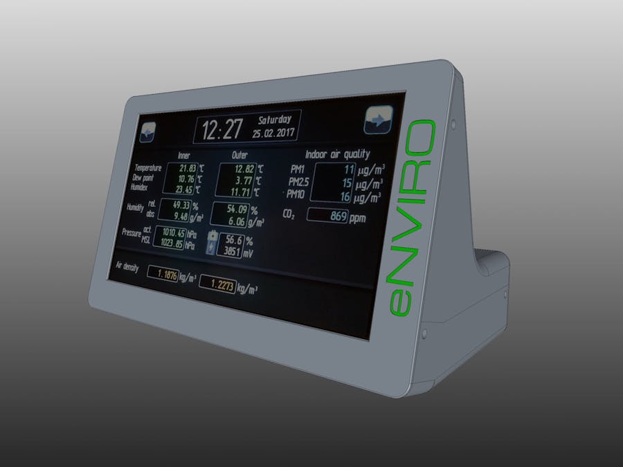 Enviro 7 Touch Panel Weather Station With Remote Sensor