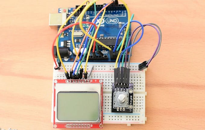 Arduino Menu On A Nokia 5110 Lcd Using A Rotary Encoder Trybotics 