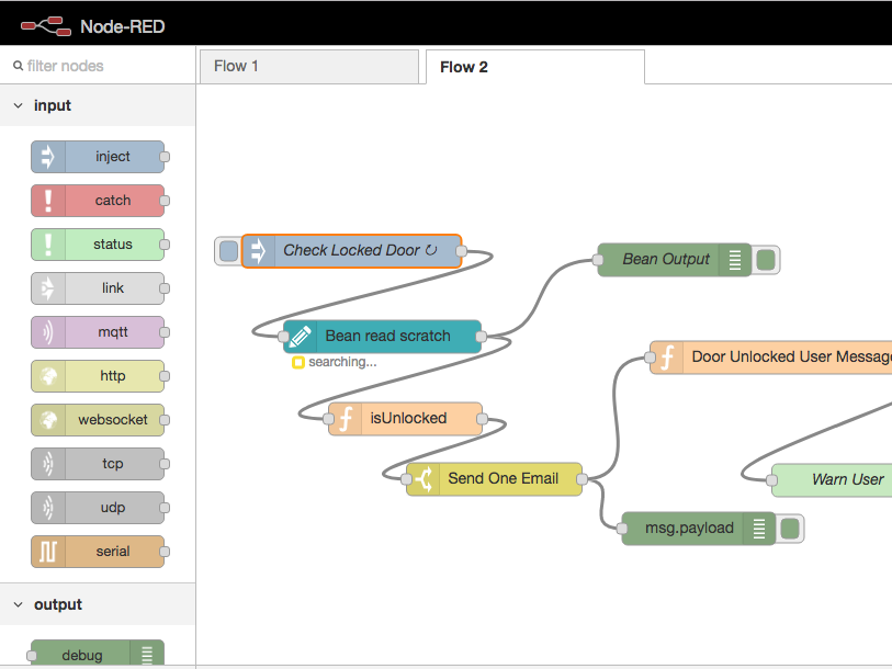 Get Notified When Door Is Unlocked: LightBlue Bean/Node-Red - Hackster.io