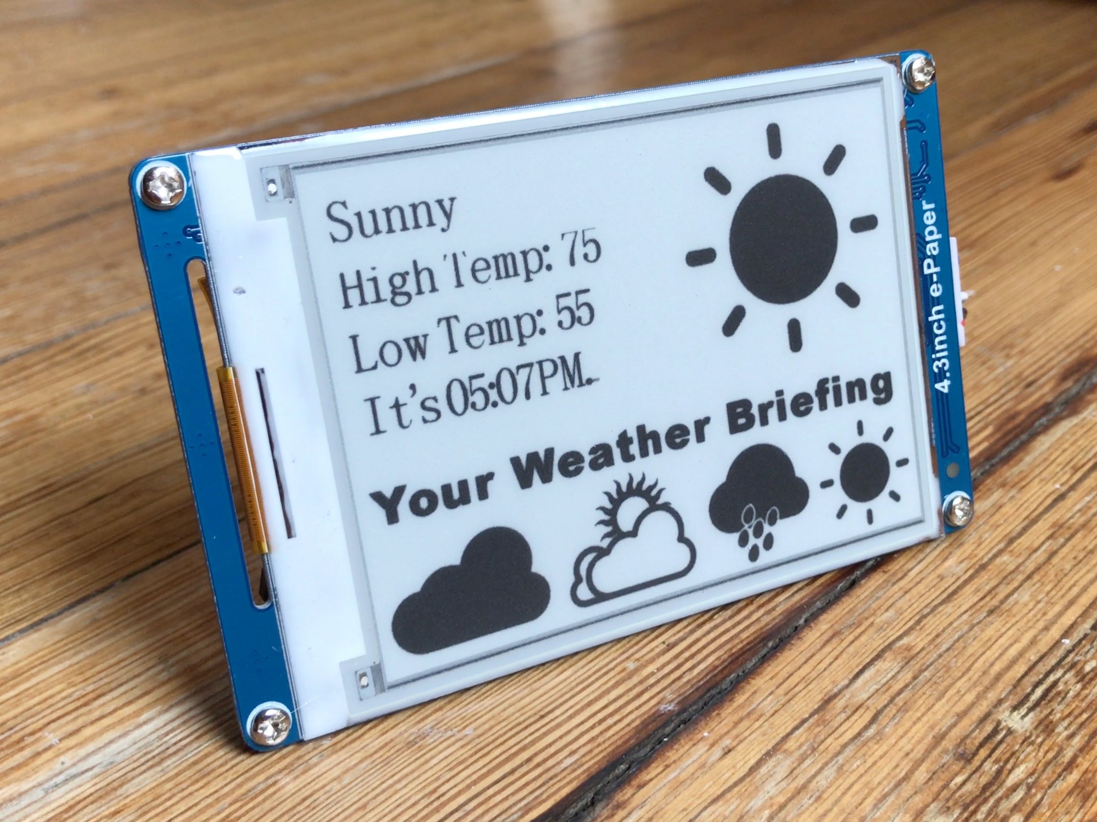 E-Paper Weather Display with Photon and IFTTT - Hackster.io
