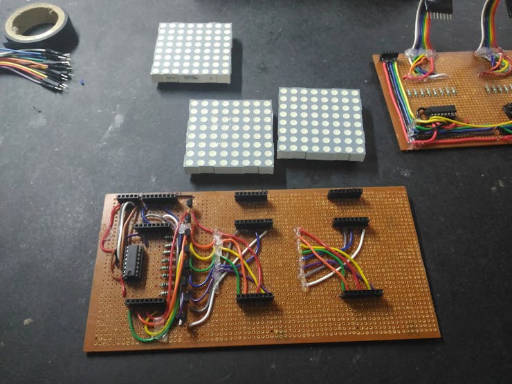 48 x 8 Scrolling LED Matrix using Arduino. - Hackster.io