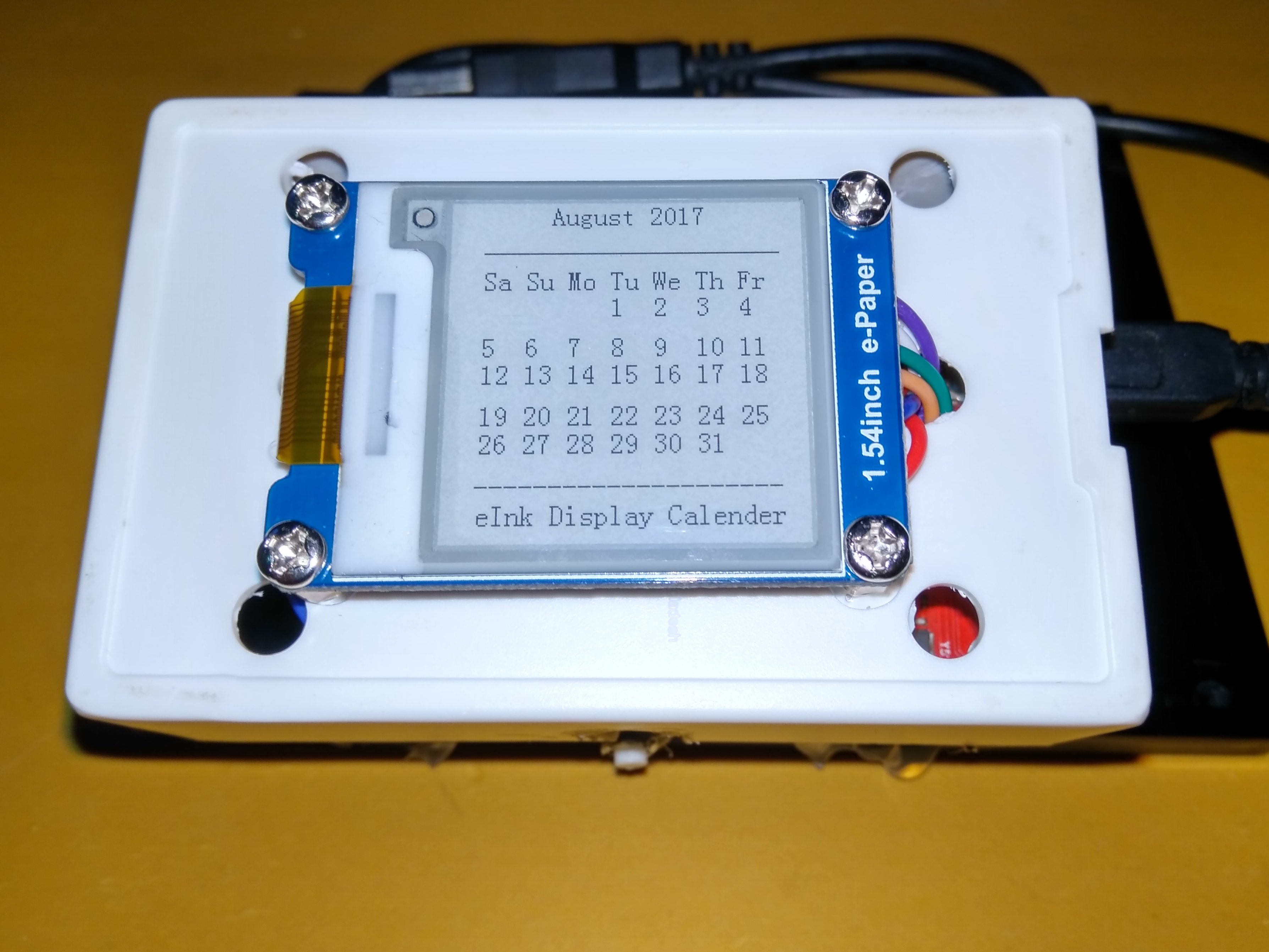 E-Ink Display Based Static Desktop eCalendar - Hackster.io