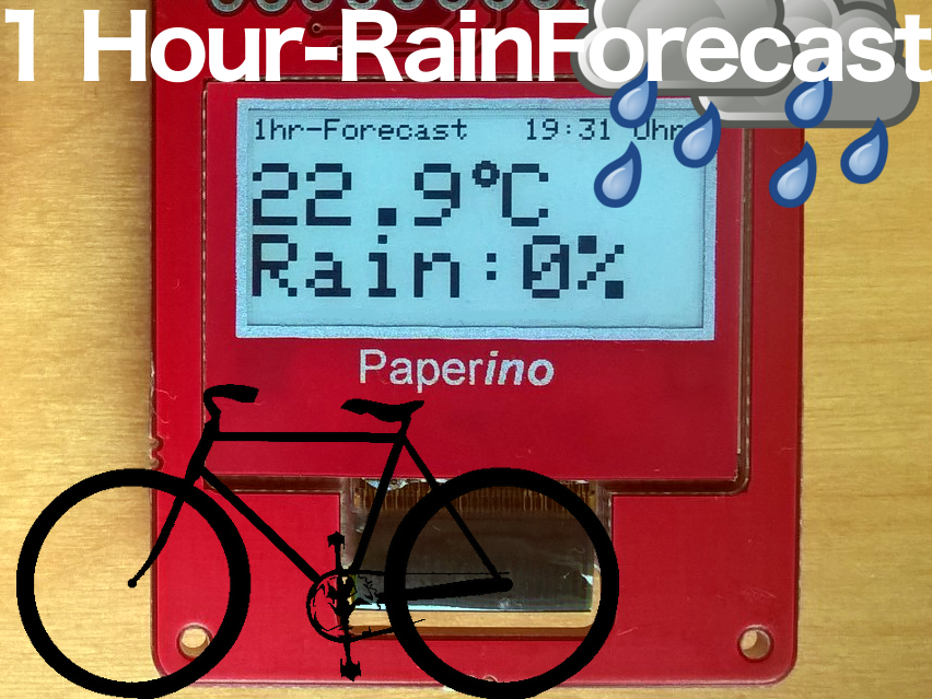 ePaper-Based Local Rain Forecast for Fair Weather Cyclists - Hackster.io