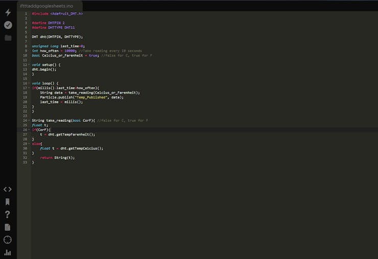 Log Data to Google Sheet Particle Photon - Hackster.io