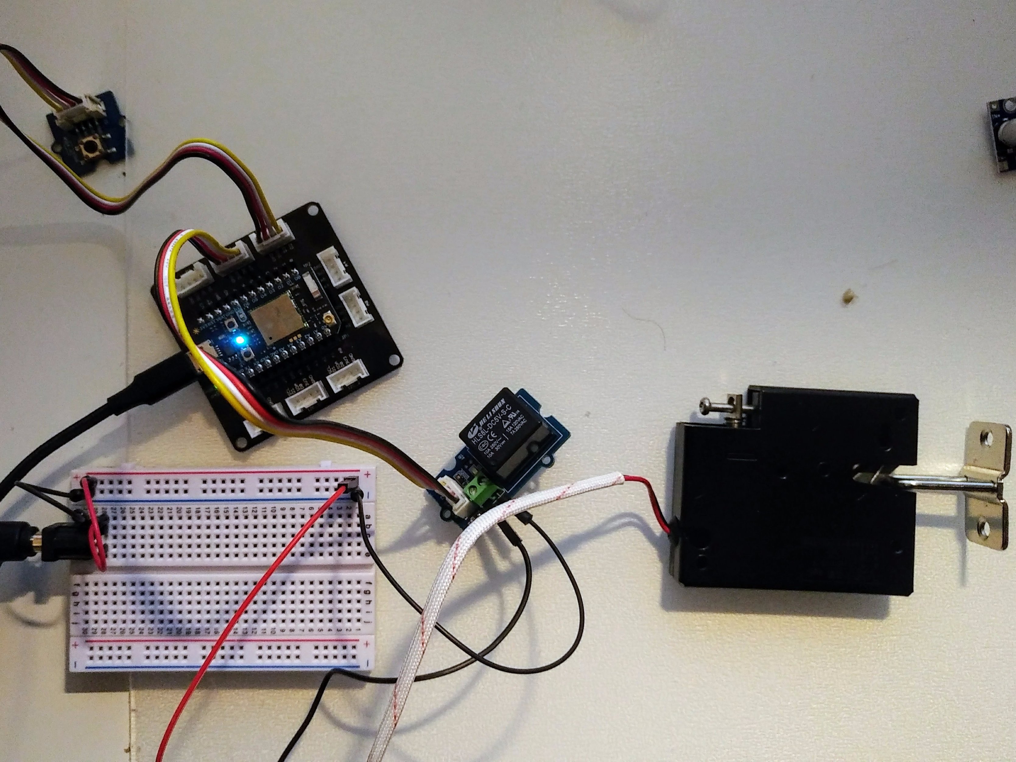 Particle Photon Controls Grove Relay & Electromagnetic Lock - Hackster.io