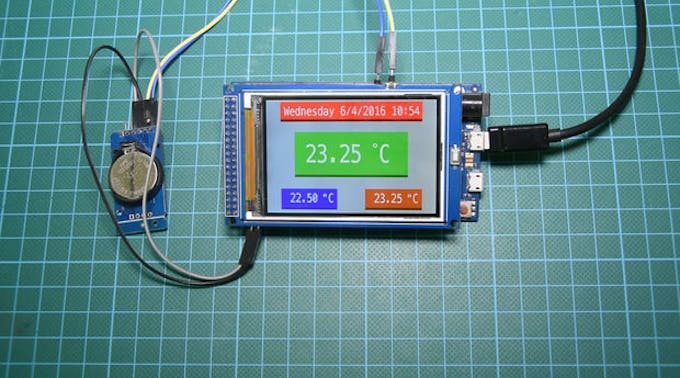 Arduino Temp Monitor And Real Time Clock With 3 2 Display Arduino