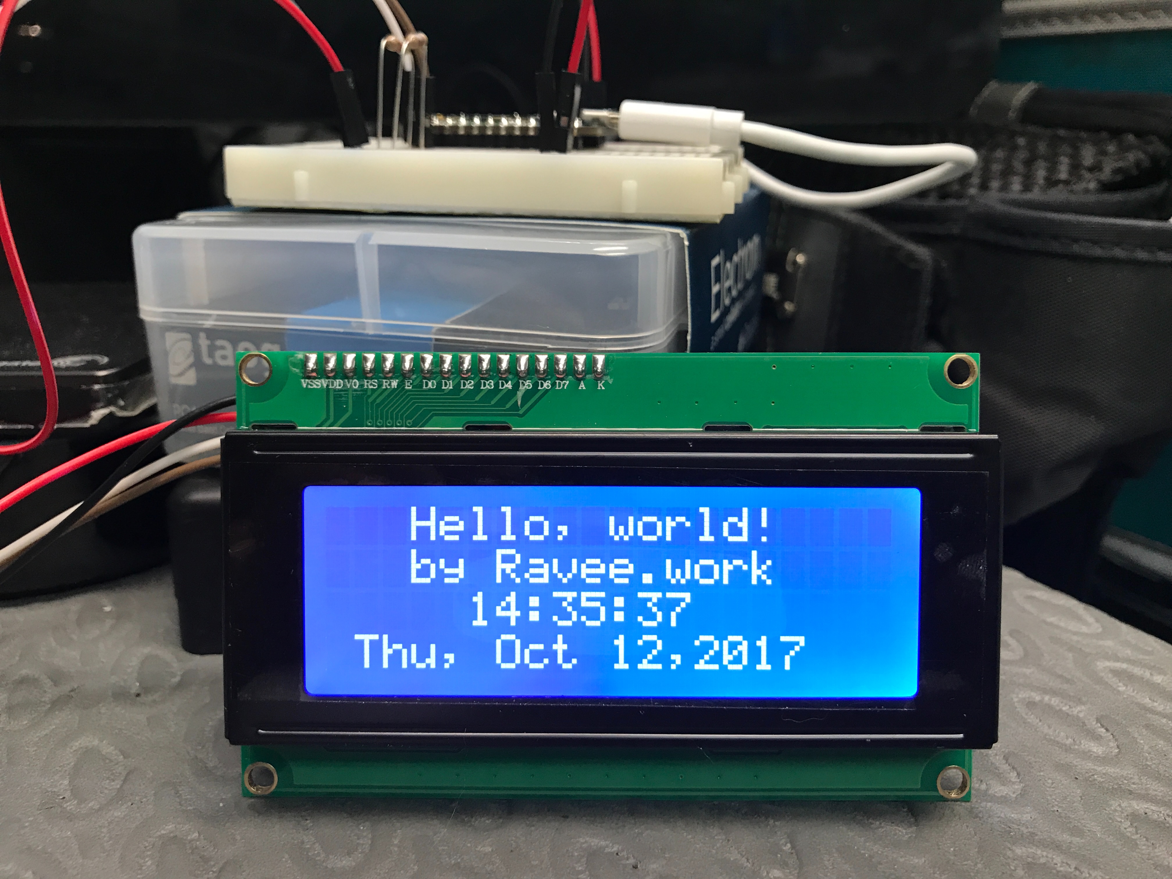 SunFounder IIC 20x4 LCD + Particle Photon - Hackster.io