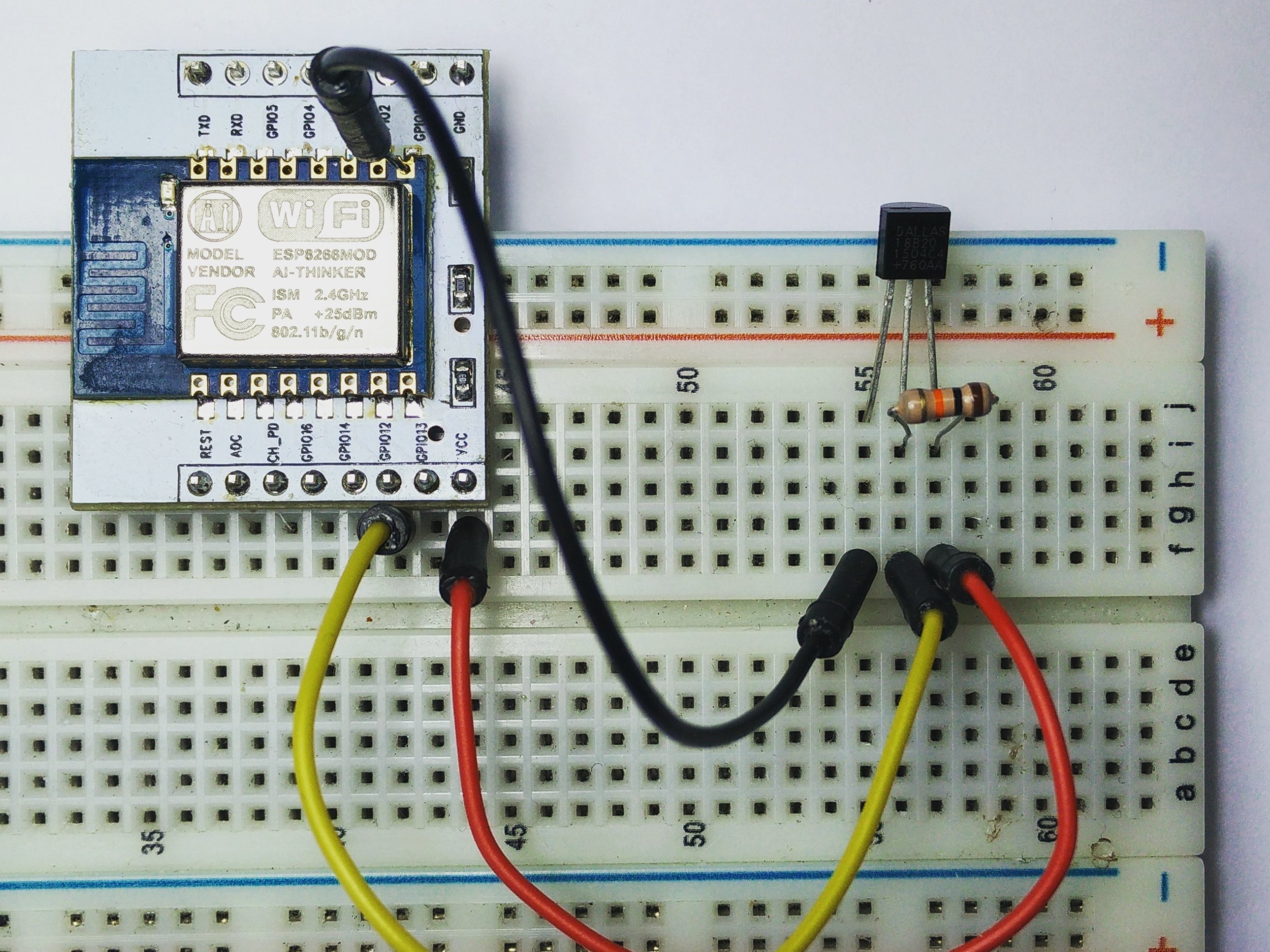 ESP8266 digital read (ds18b20) with Thinger.io - Hackster.io