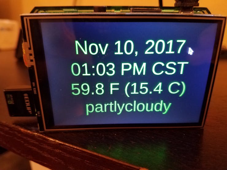 Raspberry Pi Clock And Weather Display