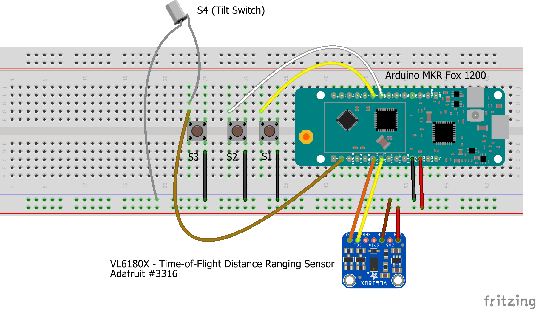 Arduino Vl6180 Vl6180x High Accuracy Range Finder Optical Ranging Sensor Tof Time Of Flight 0110