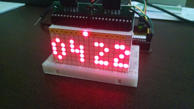 Digital And Binary Clock With Two LED Matrix And RTC - Hackster.io