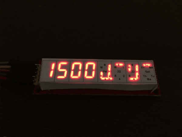 Digital And Binary Clock In 8 Digits X 7 Segments Led Display Arduino Project Hub