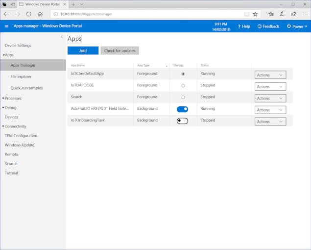AdaFruit.IO nRF24L01 Windows 10 IoT Core Field Gateway - Hackster.io