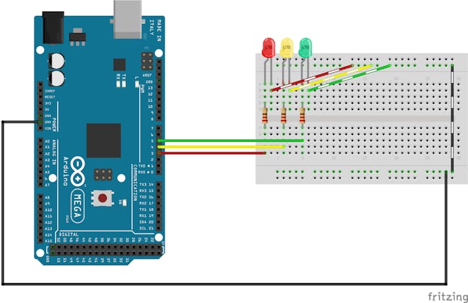 Traffic Lights and Push Button - Arduino Project Hub