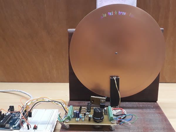 Nipkow Disk Based Digital Display Device Arduino Project Hub