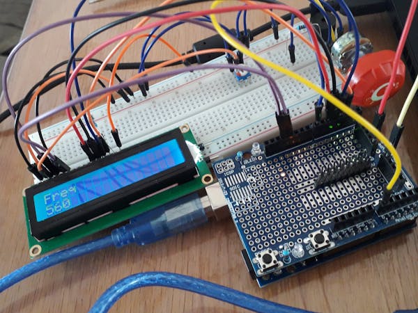 Frequentieregelaar met lcd 2x16 - Arduino Project Hub