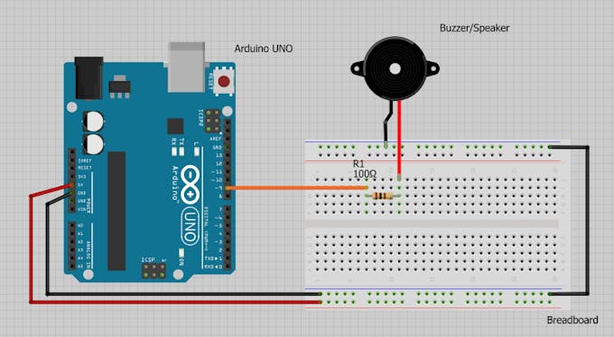 Use A Buzzer Module Piezo Speaker Using Arduino Uno Arduino Project Hub