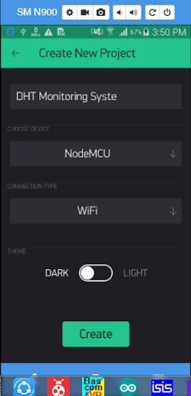 Nodemcu To Dht Interface In Blynk App On Iot Platform