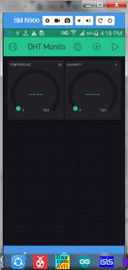 Nodemcu To Dht Interface In Blynk App On Iot Platform