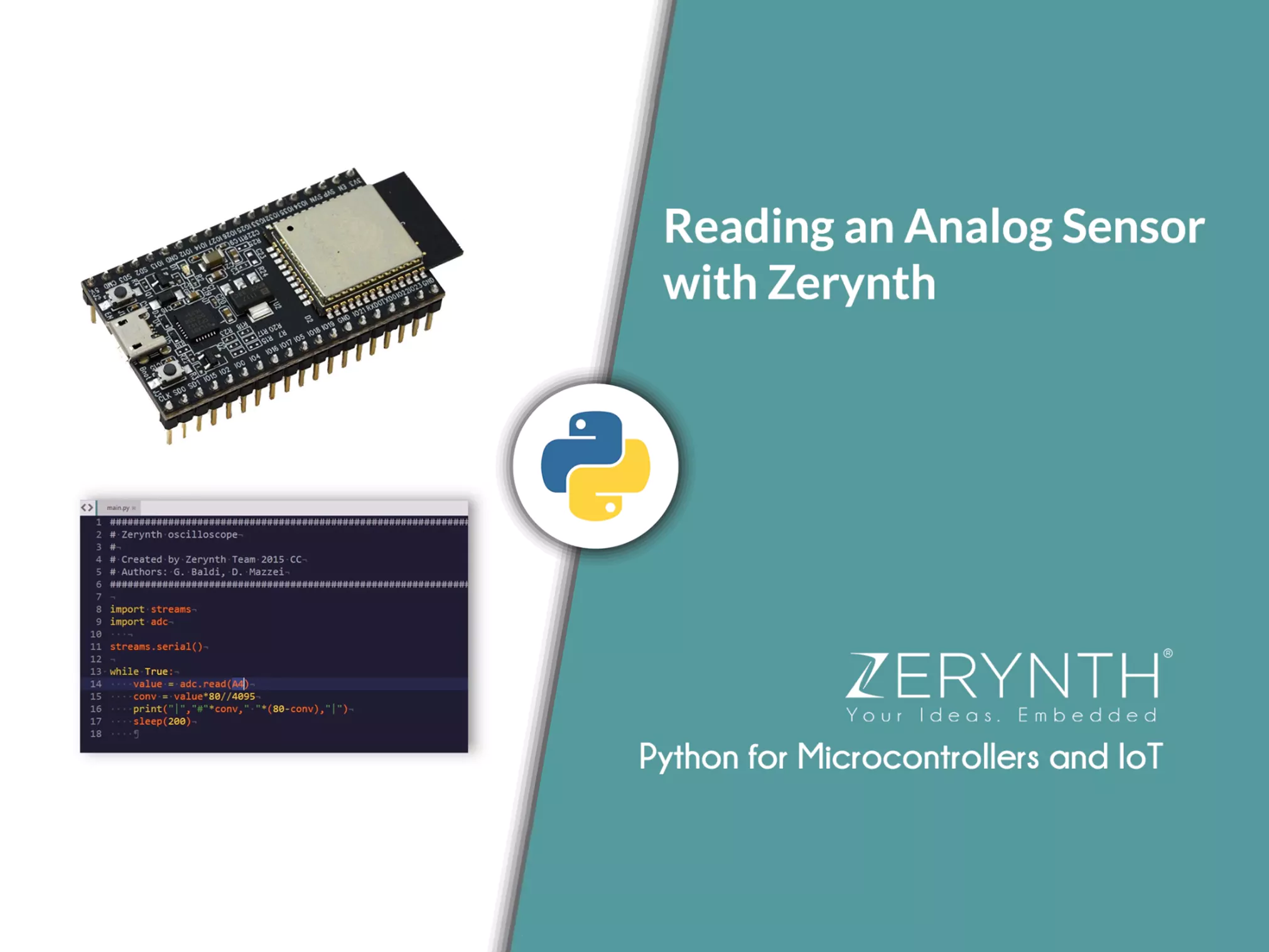 How to Read an Analog Sensor with Zerynth (Python for IoT) - Hackster.io